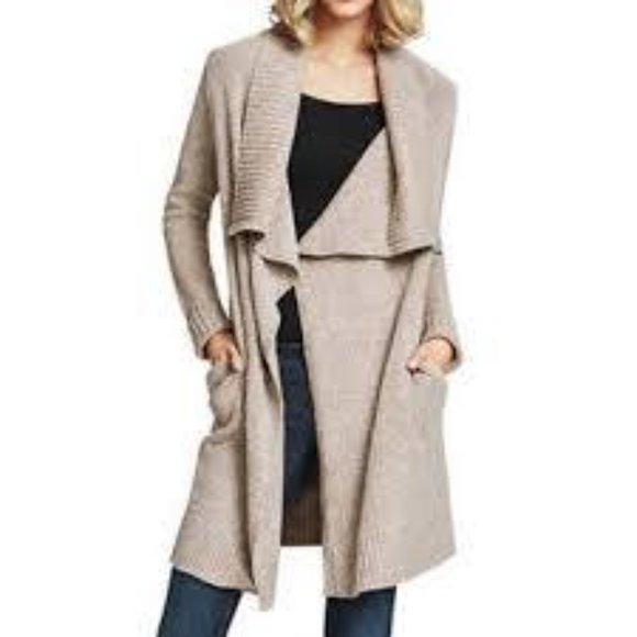 CAbi | Sweaters | Cabi 90 Oatmeal Confetti Cardigan Sweater Longline ...